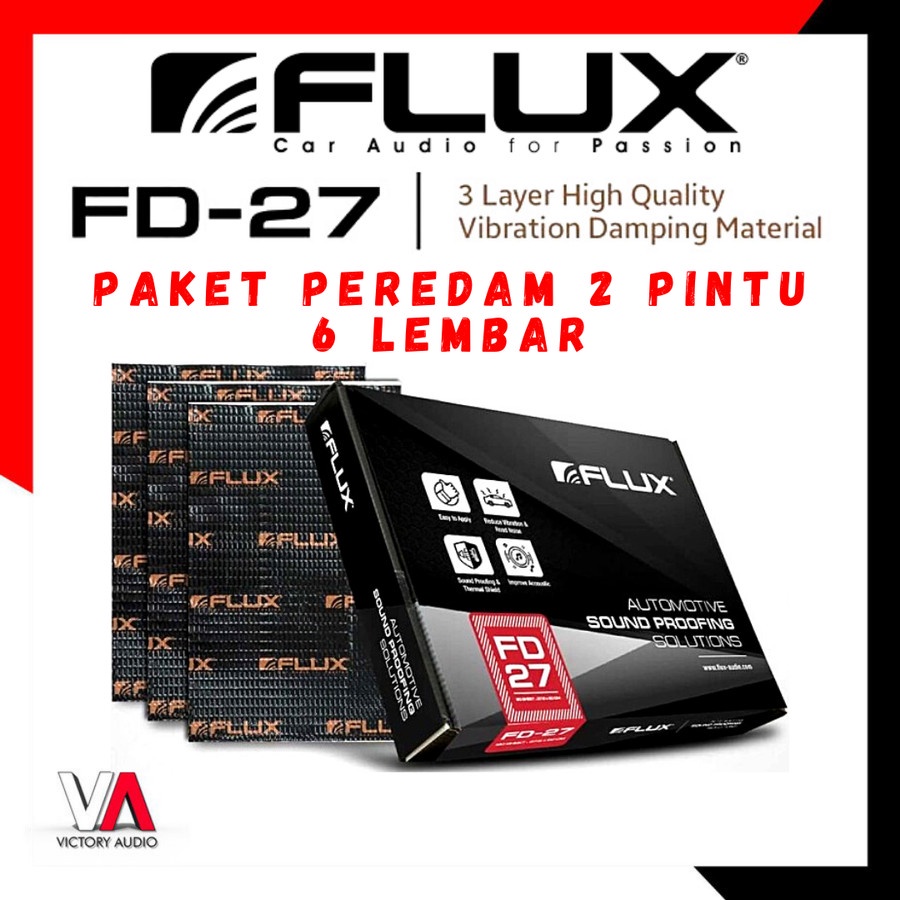 Jual Paket Peredam Mobil 6 LEMBAR FLUX FD-27 Premium Sound Proofing ...