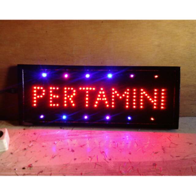 Jual Led sign / tulisan lampu led PERTAMINI merah | Shopee Indonesia