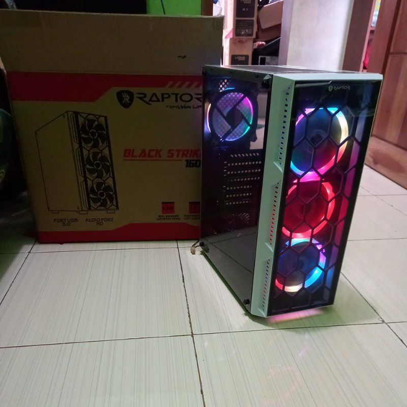 Jual Kesing Gaming Black Strike Raptor 1609 - Casing Raptor 1609 ...