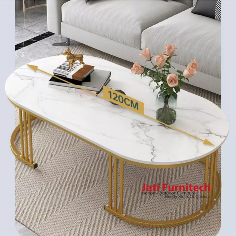 Jual Meja Tamu Modern - Coffe Table - Top HPL Motif Marmer | Shopee ...