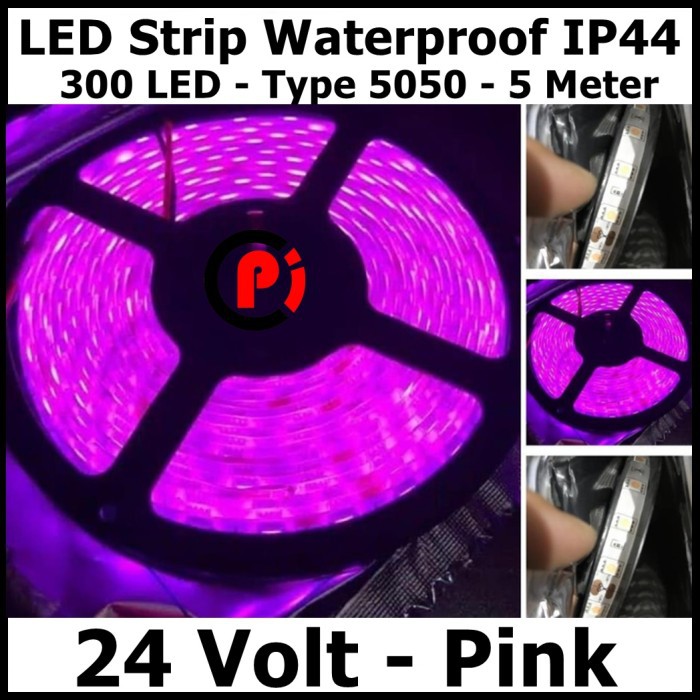 Jual Lampu LED Strip 5050 IP44 Outdoor 24V 24 Volt V Warna Pink ...