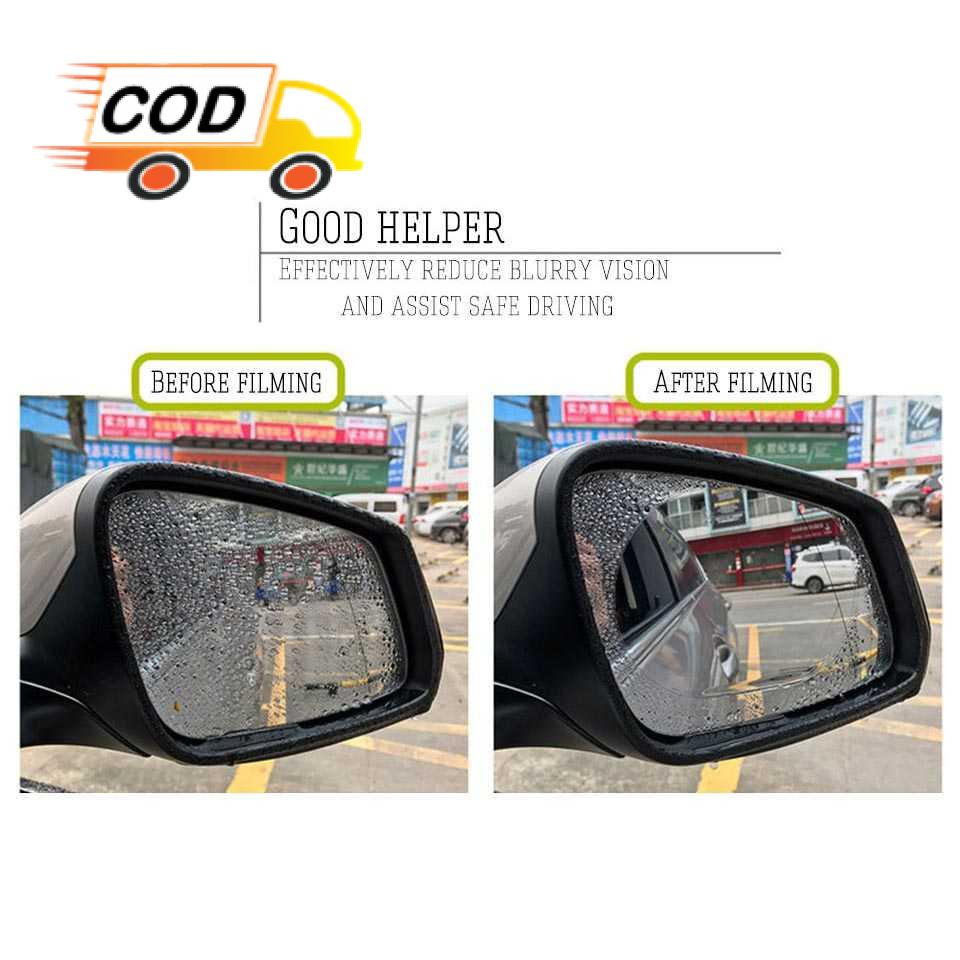 Jual Stiker Anti Air Hujan Kaca Spion Mobil Motor Helm 2 PCS Oval Efek ...