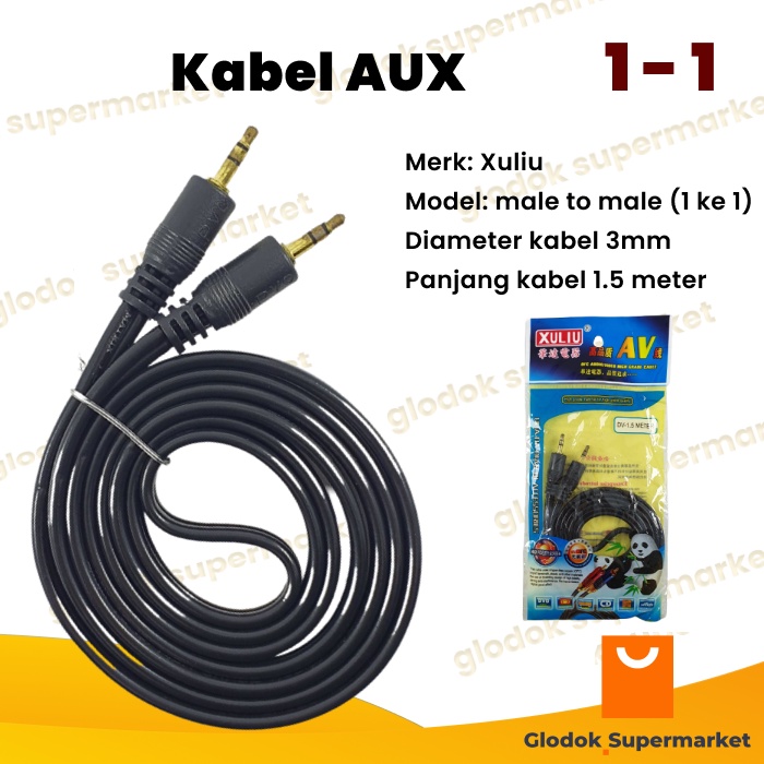 Jual Kabel AUX Audio 3.5mm 1 in 1 Colokan Music Mobil mini to mini ...