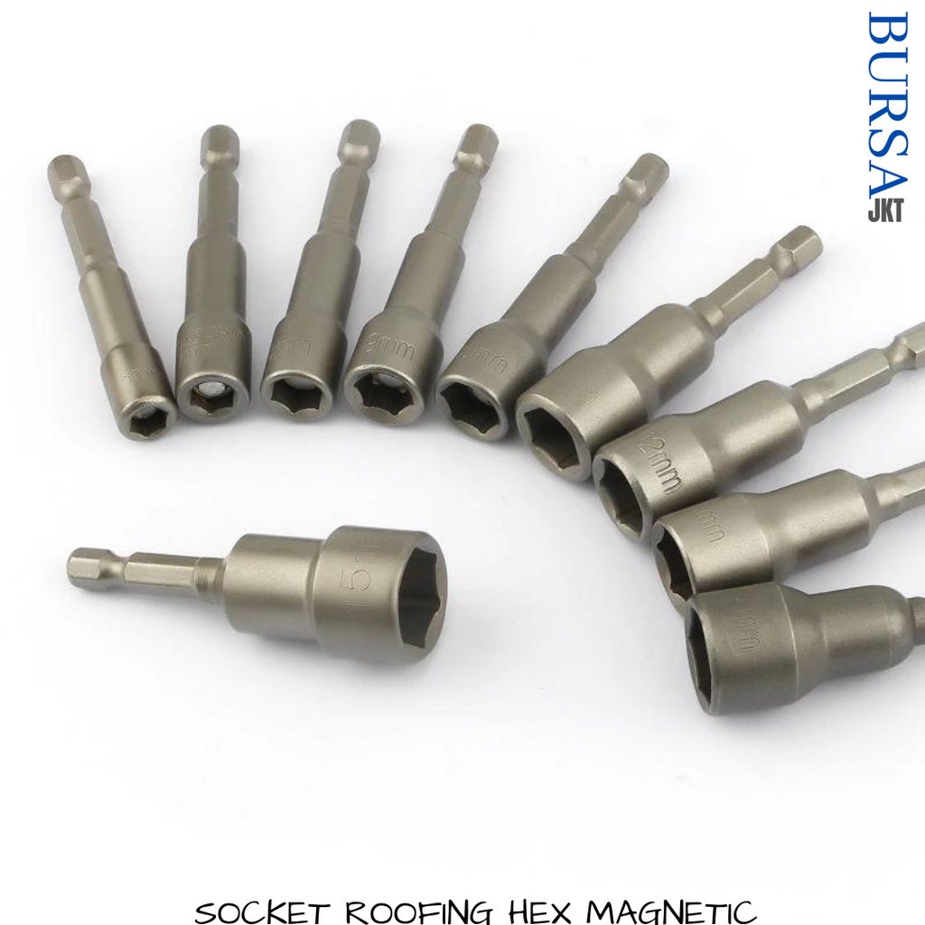 Jual MATA SOCKET BOR ROOFING HEX NUT MAGNETIC NUT | Shopee Indonesia