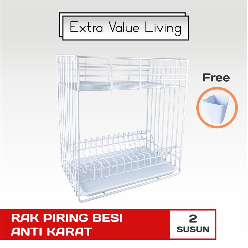 Jual MODELLINE Rak Piring Besi 2 Susun Minimalis Rak Lemari Kitchen Set ...