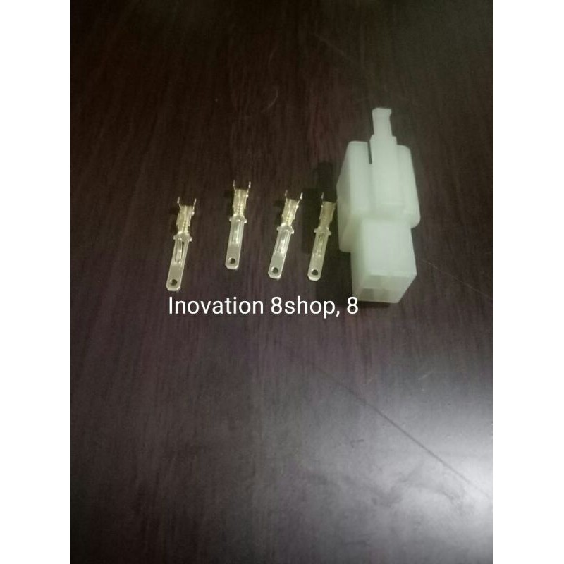 Jual SOKET 4 PIN MALE DAN SKUN 4PCS/ SOKET/ SOKET 4 PIN COWO | Shopee ...