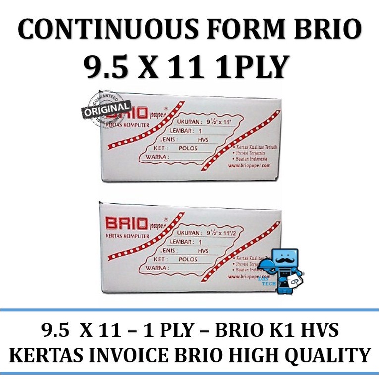 Jual Continuous Form BRIO 9.5X11 1 PLY (Kertas Komputer) | Shopee Indonesia