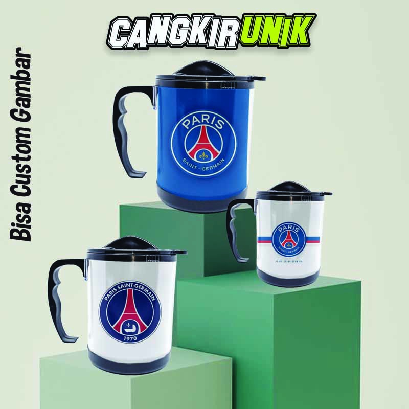 Jual Botol minum Gelas kopi teh unik Club sepak bola PSG aesthetic ...