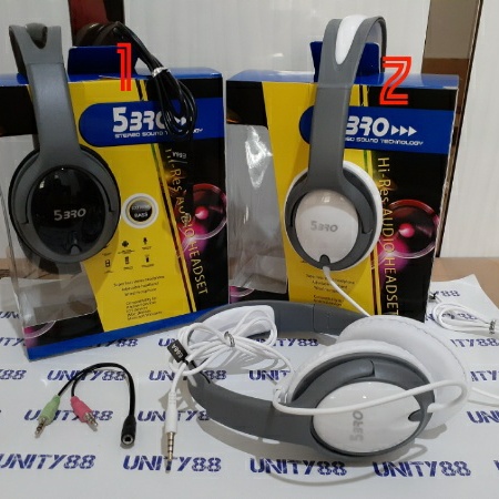 Jual Headset/Headphone Bando Besar Super Bass+Mic+Kabel Ke Computer ...