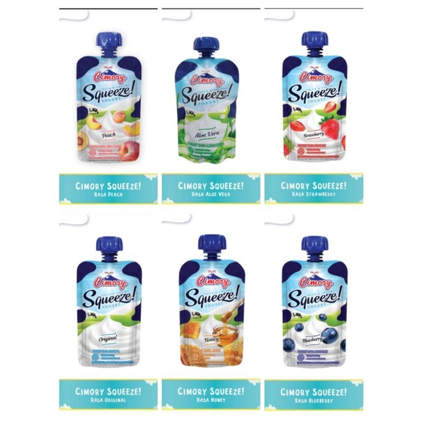 Jual Cimory squeeze yogurt squeeze all varian per dus per box | Shopee ...