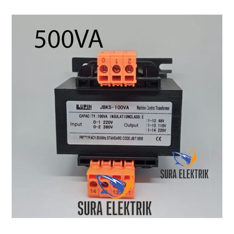 Jual Voltage Trafo Transformer Step Down JBK 500VA Input: 380/220V Lupin - 220V/110V/48V ...