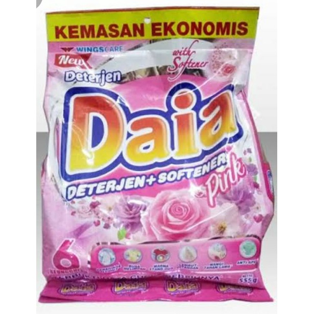 Jual DAIA Powder Detergent Bag Bunga 530g | Shopee Indonesia
