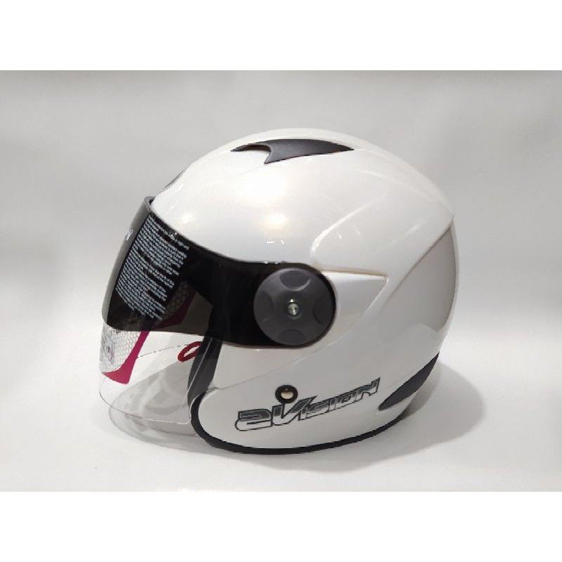 Jual helm hall face KYT 2 VISION SOLID WHITE KYT 2 VISION ORIGINAL ...