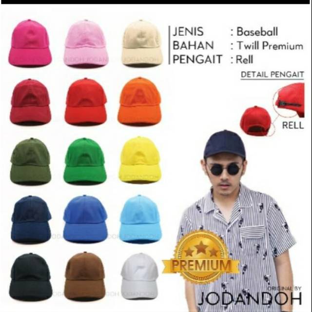 Jual Topi polos cowok cewek santai trendy masa kini topi baseball polos ...