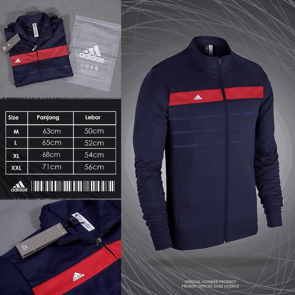 Jual JAKET PRIA / SWEATER / JAKET ADIDAS TRAINING JACKET AB-16 (NAVY ...