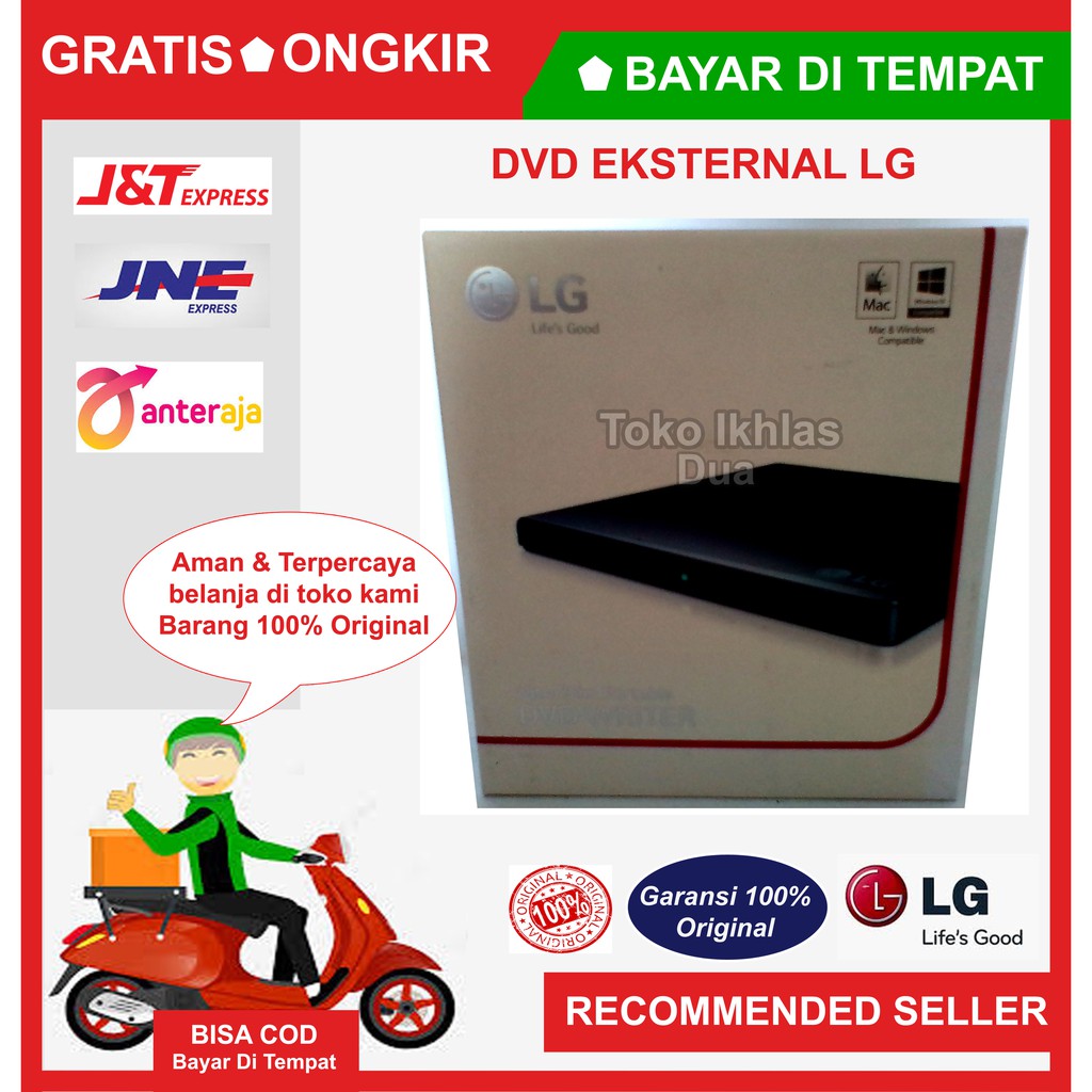 Jual DVD External LG / LG DVD External Ultra Slim DVD Writer Portable ...