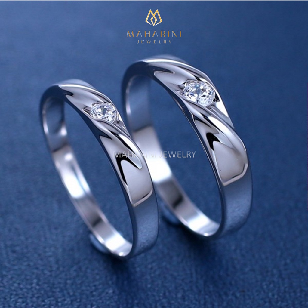 Jual CINCIN NIKAH KAWIN COUPLE BAHAN SILVER DAN EMAS PUTIH PALLADIUM ...