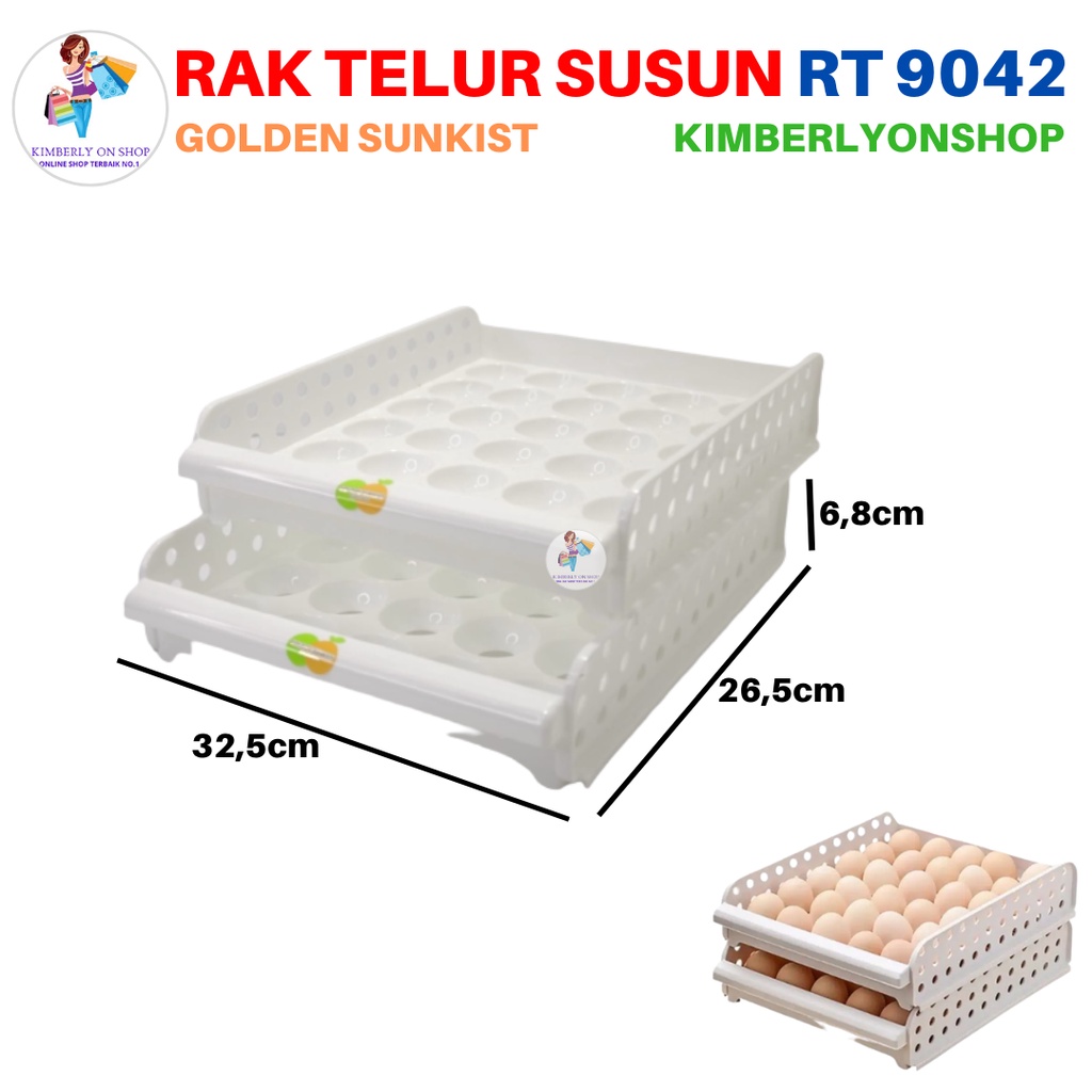 Jual Tempat Penyimpanan Telur Rak Telur Susun RT 9042 Golden Sunkist ...