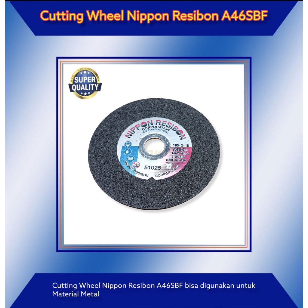 Jual NIPPON RESIBON A46S BATU / MATA GERINDA POTONG 4 INCH ORI (ASLI ...