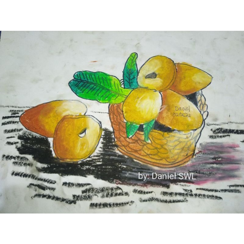 Jual lukisan original karya anak umur 9 tahun kelas 4 SD gambaran usia ...