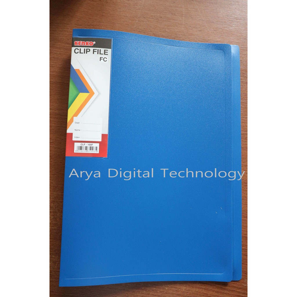 Jual Map Clip File CLF 100F Kenko Biru Folio FC Bertulang Jepit Murah ...