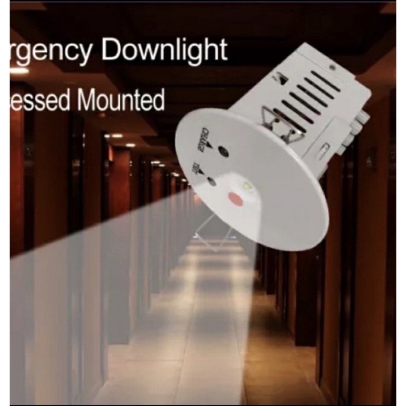 Jual Lampu emergency downlight emergency led 3w ceiling light | Shopee ...