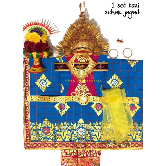 Jual Kostum / Pakaian Tari Sekar Jagat Khas Bali Bahan Kulit & Endek ...