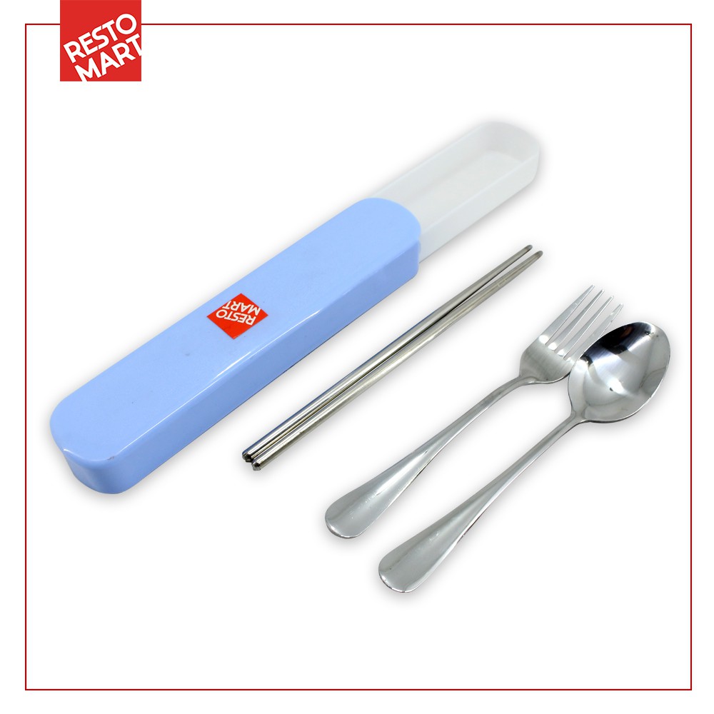 Jual Sendok Garpu Set/ /Alat Makan Portabel Stainless Amsetstainless ...