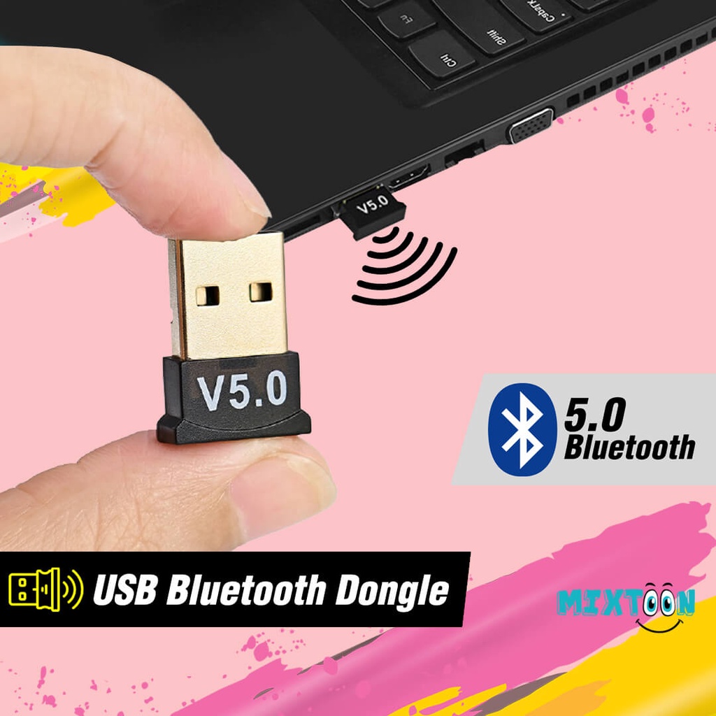 Jual Bluetooth Dongle 5.0 USB Blutut Receiver Adapter Laptop Komputer ...