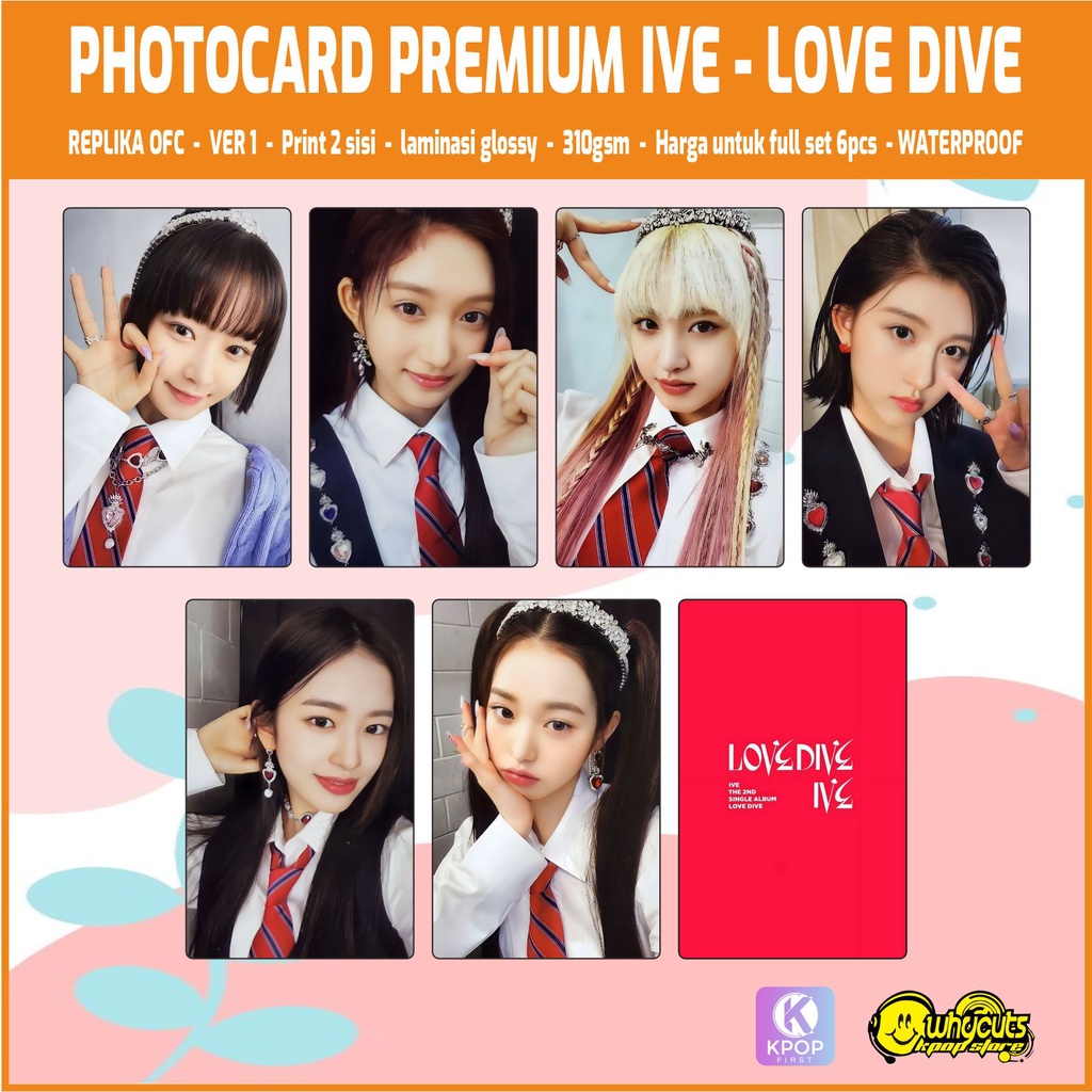 Jual PHOTOCARD PREMIUM REPLIKA PC KPOP IVE LOVE DIVE / PRINT 2 SISI GLOSSY ANTI AIR / HARGA ...