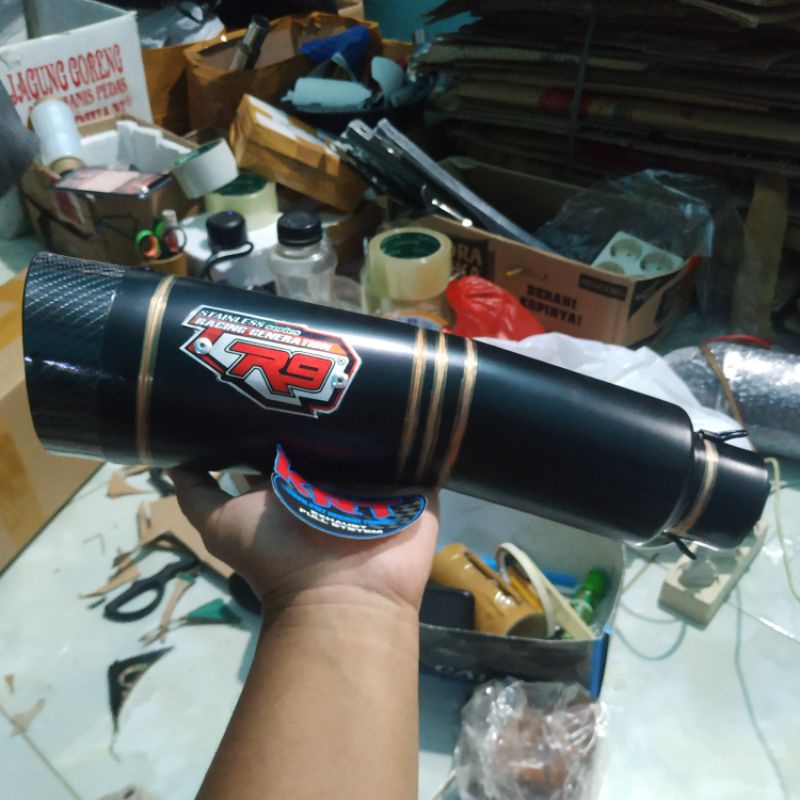 Jual Knalpot R9 H2 Hitam Black Racing Ninja 250 4tak Vixion Cbr R15 GSX ...