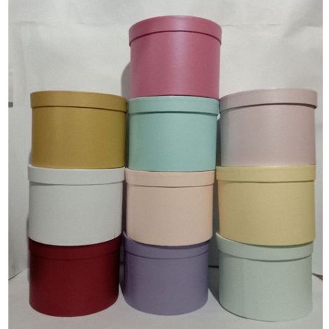 Jual Gift Box Bulat D20T15, D20T18/Round Flower Box/Box Bulat Bunga/Box ...