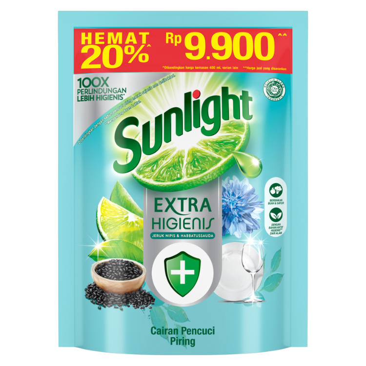 Jual Sunlight Sabun Cuci Piring Extra Higienis Habbatussauda 100X ...