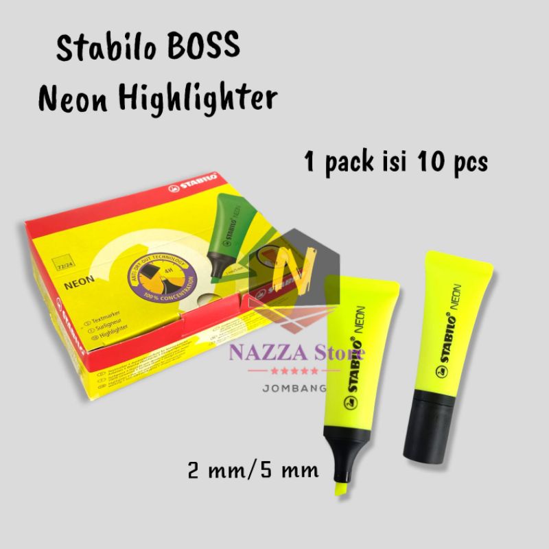 Jual [PROMO] BOSS STABILO Neon Highlighter Boss 1 pcs | Shopee Indonesia