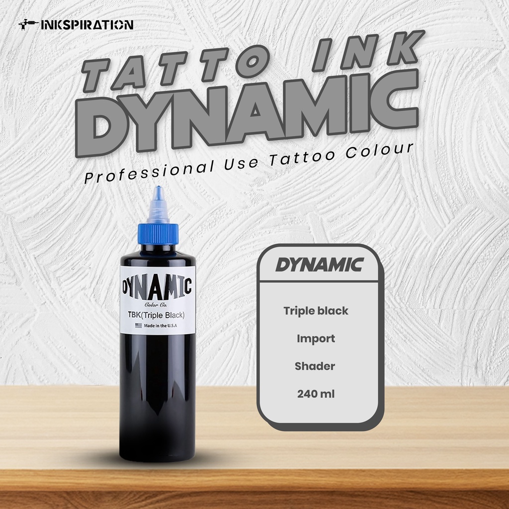 Jual TINTA TATTOO BLACK DYNAMIC TBK / BLK (TRIPLE BLACK / BLACK) | Shopee Indonesia
