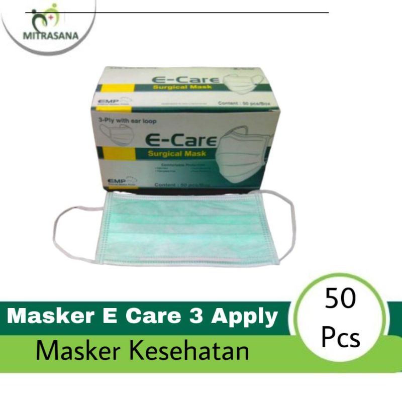 Jual Masker E-Care 3-ply Ear lopp isi 50 pcs | Shopee Indonesia