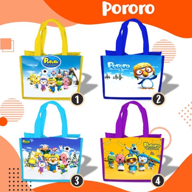 Jual Tas Goodie Bag Pororo Ulang Tahun souvenir Ultah Tasyakuran aqiqah ...