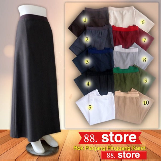 Jual ROK PANJANG WANITA MODEL A KARET | Shopee Indonesia