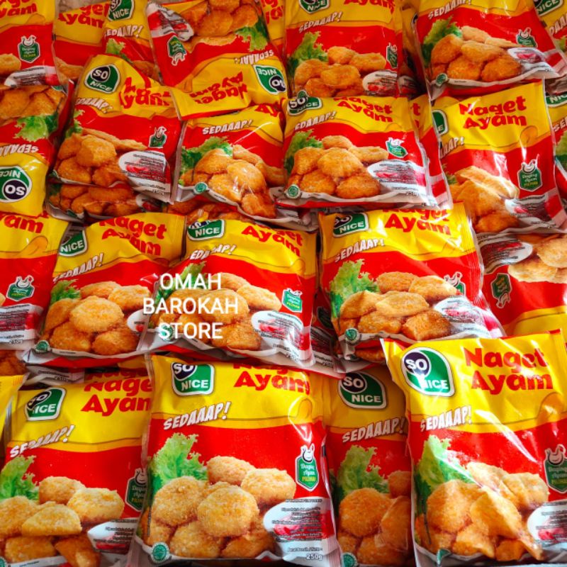 Jual SO NICE Nugget 250gr 1dus isi 24pack | Shopee Indonesia