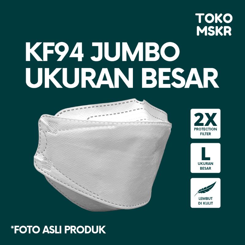Jual Masker 4ply KF94 Double Filter Ukuran Besar Jumbo (LANGKA ...
