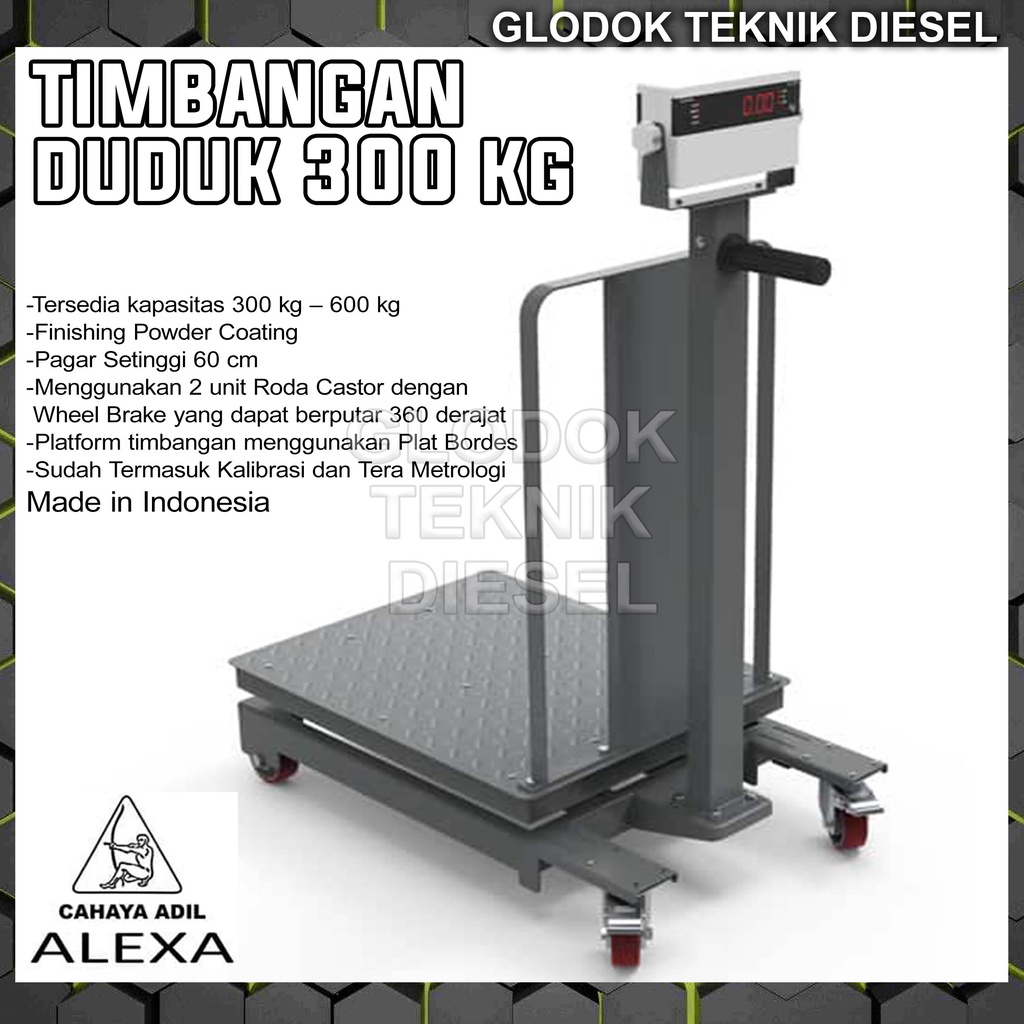 Jual TIMBANGAN DUDUK ALEXA KAPASITAS 300 KG ELECTRONIC BENCH SCALE TMR ...