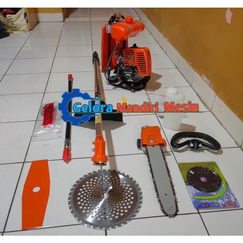 Jual MESIN POTONG RUMPUT MULTIFUNGSI DAN CHAINSAW POTONG KAYU 4 MATA ...