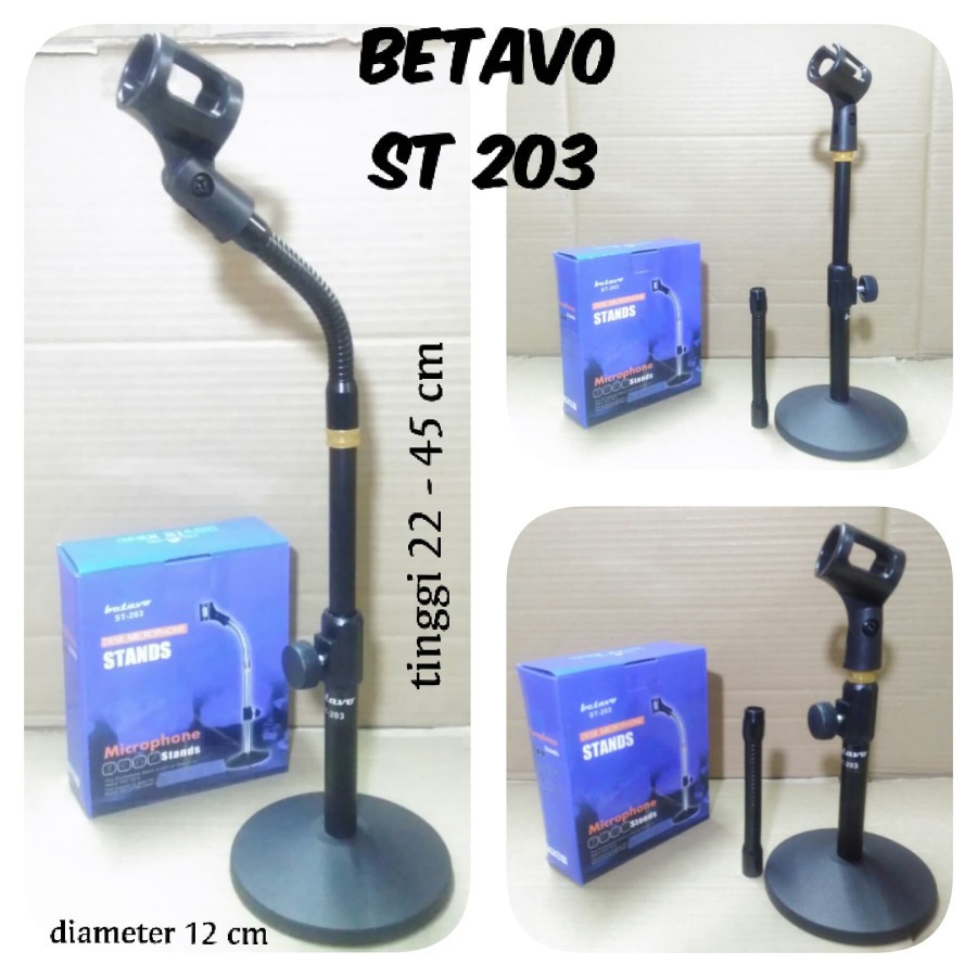 Jual STAND MIC MEJA BETAVO ST 203 TABLE STANDDING MICROPHONE TRIPOT | Shopee Indonesia