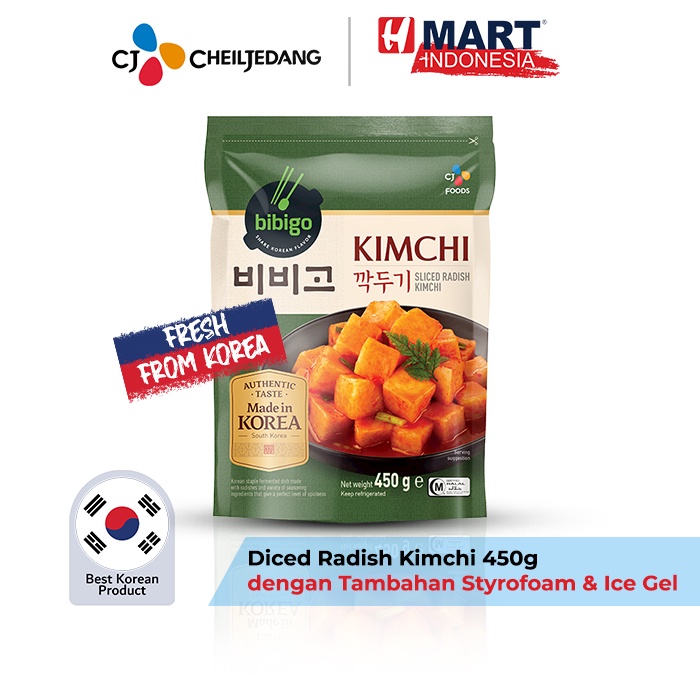 Jual CJ BIBIGO Diced Radish Kimchi 450g dengan Styrofoam dan Ice Gel | Shopee Indonesia