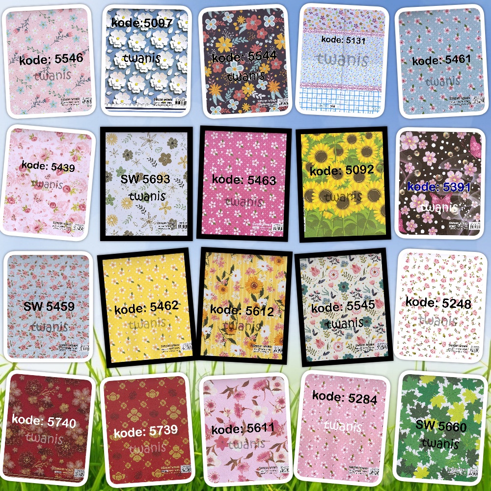 Jual Kertas Kado Bunga Bungkus Kado SANWA isi 30 Lembar Campur Bisa ...