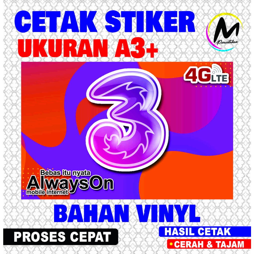 Jual Cetak Stiker Konter / Stiker Etalase / Stiker Dinding Ukuran A3 ...