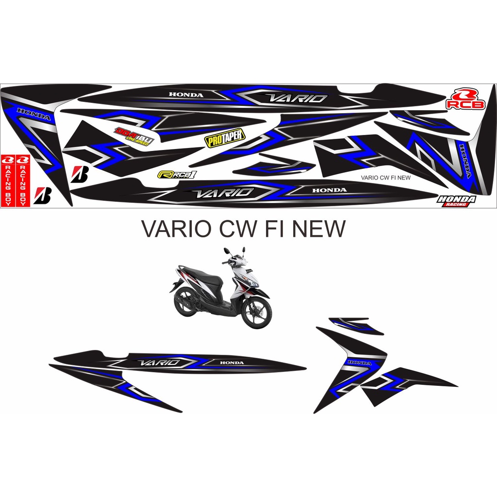 Jual KS DECAL (COD) VARIASI MOTOR STRIPING/STICKER HONDA VARIO CW 110 ...