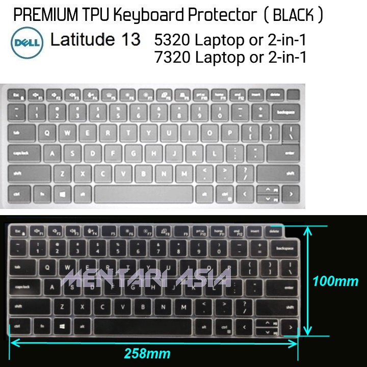 Jual Keyboard Protector DELL Latitude 5320 7320 - PREMIUM TPU BLACK ...