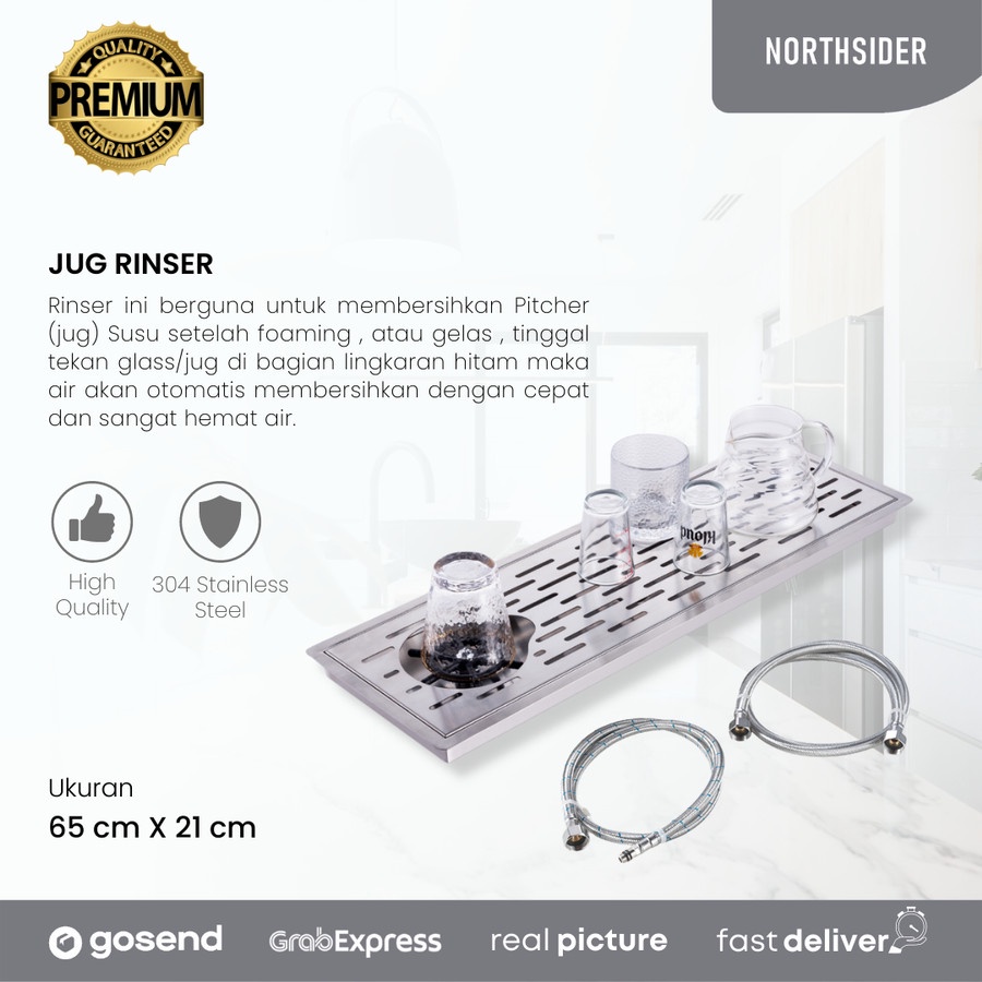 Jual Jug rinser stainless steel 650mm X 210mm | Shopee Indonesia