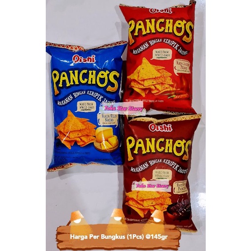 Jual [Per Pcs] Oishi Panchos Sapi Panggang 145 gr Keripik Jagung Snack ...